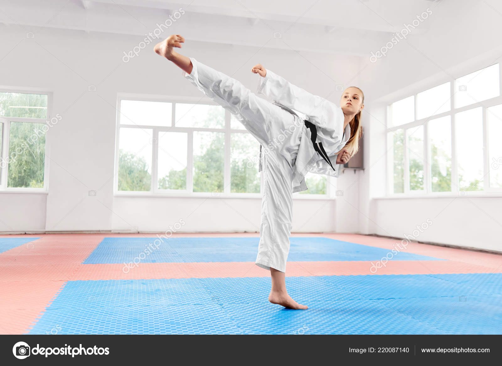 Karate Girl High Kick