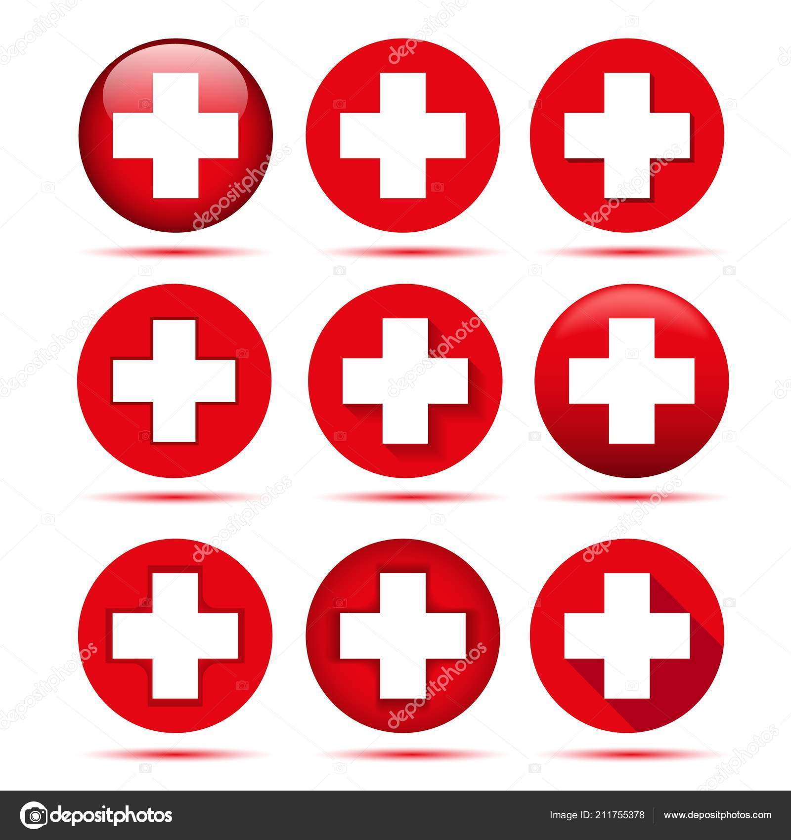 Iconos de cruz roja Vector de stock #211755378 de ©vectortatu
