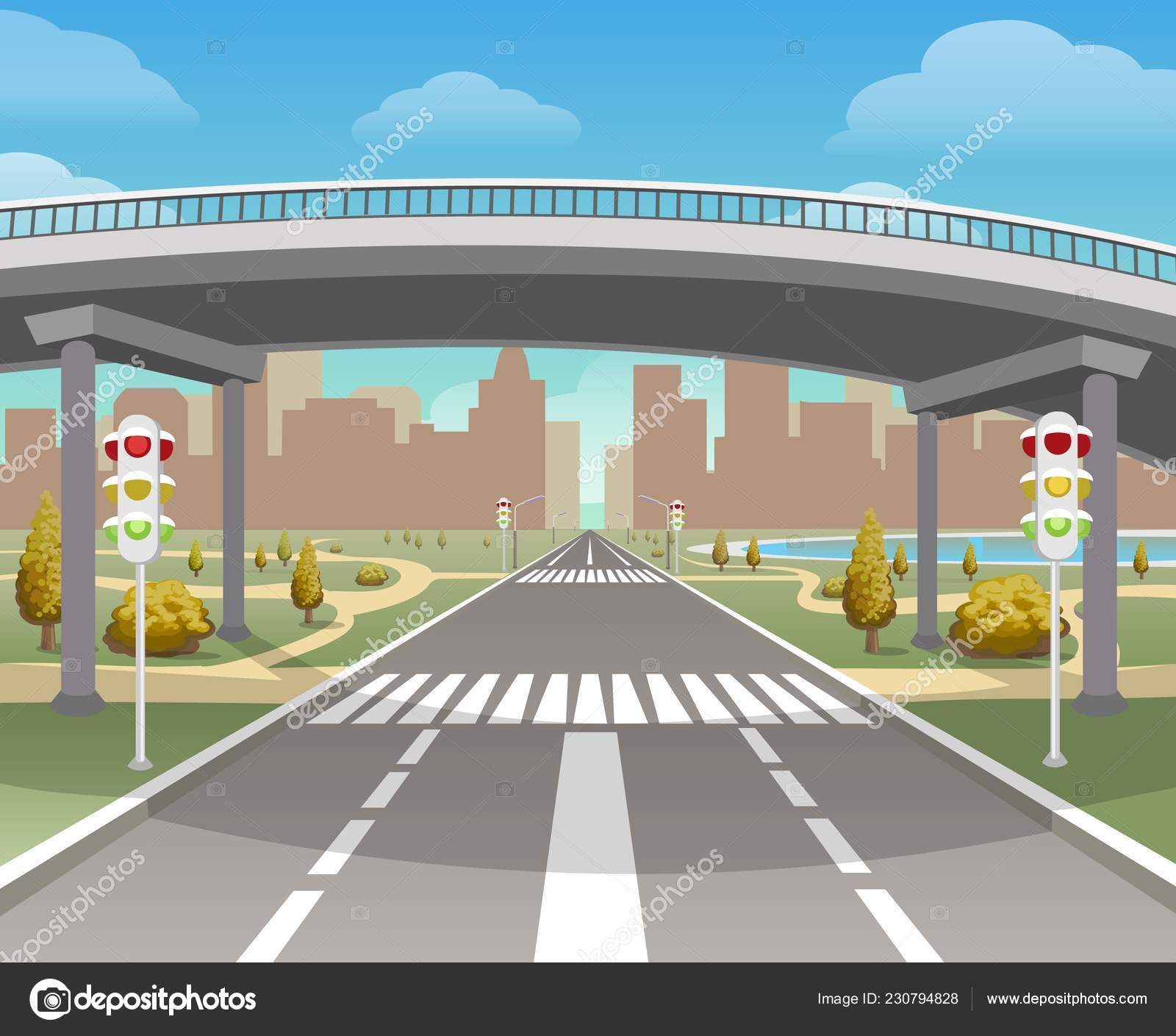 Overpass, autopista e ilustración de carreteras vector, gráfico ...