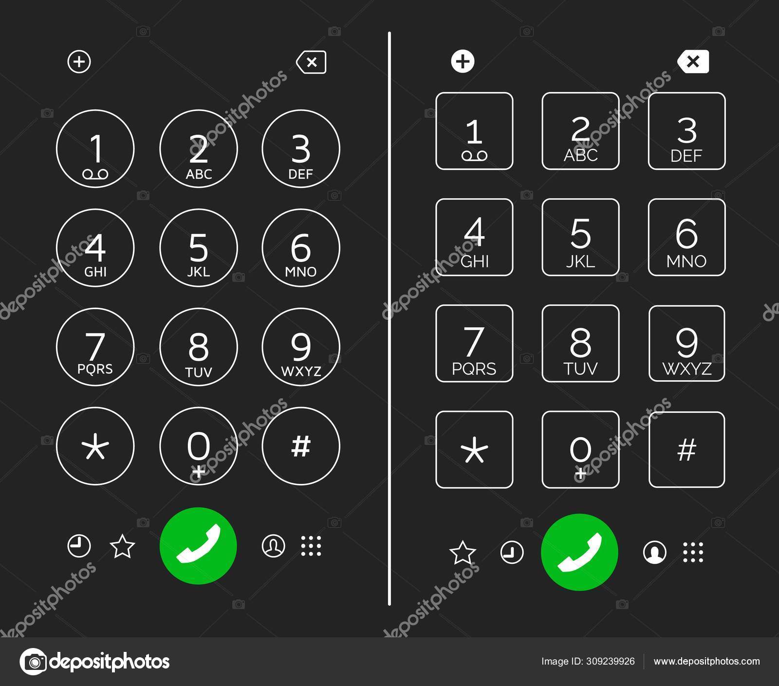 Cellphone keypad screen Stock Vector Image by ©vectortatu #309239926