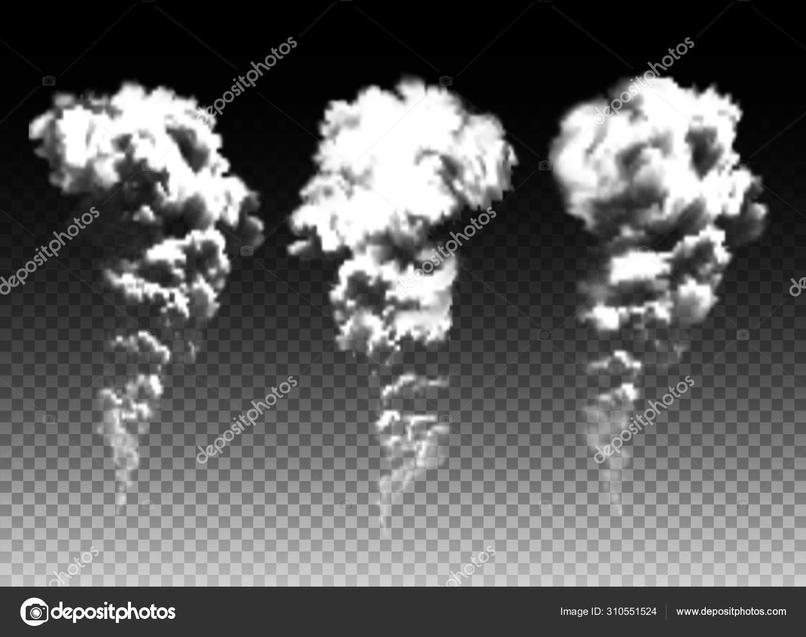 Pillars of smoke on transparent background Stock Vector Image by ...