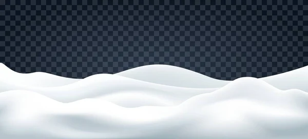 Realistic Snowdrift Isolated Transparent Background Snowy Landscape ...