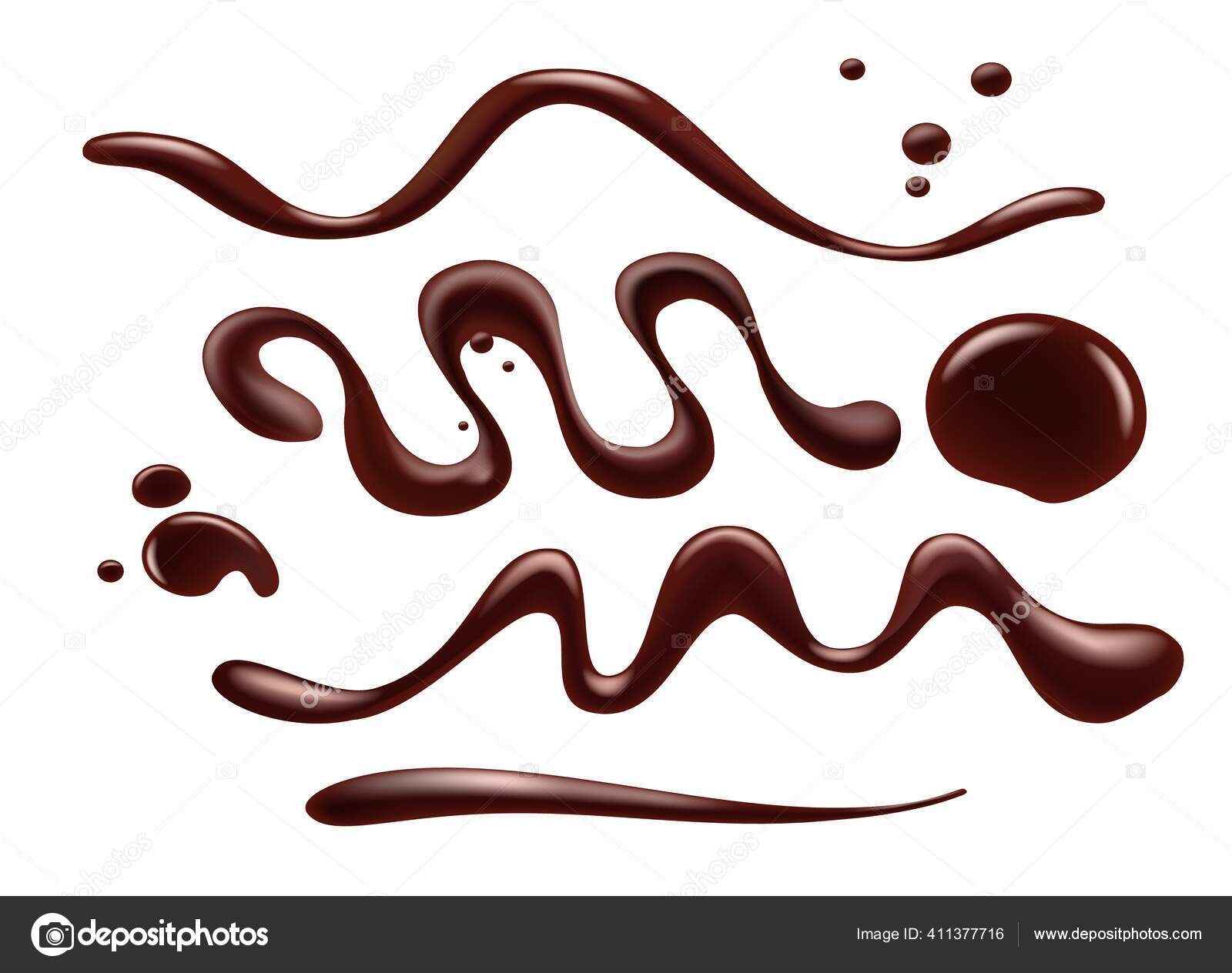 Chocolate syrup isolated Stock Vector by ©vectortatu 411377716