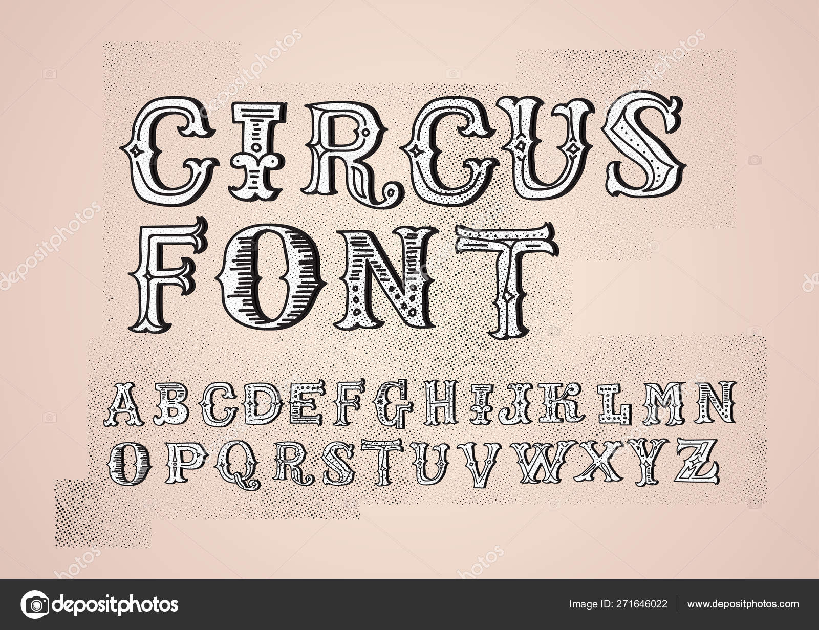 Circus Font Design Colorful Vector Illustration Stock Vector Image by ...