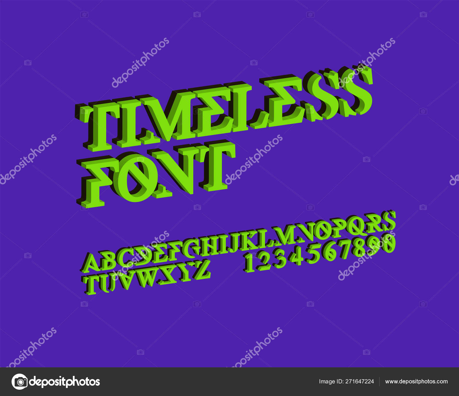Timeless Font Design Colorful Vector Illustration Stock Vector Image by ...