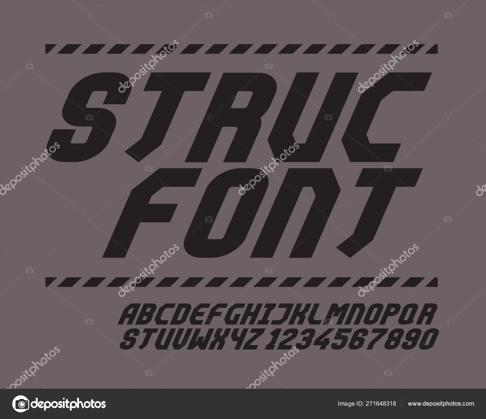 Struc Font Design Colorful Vector Illustration Stock Vector Image by ...