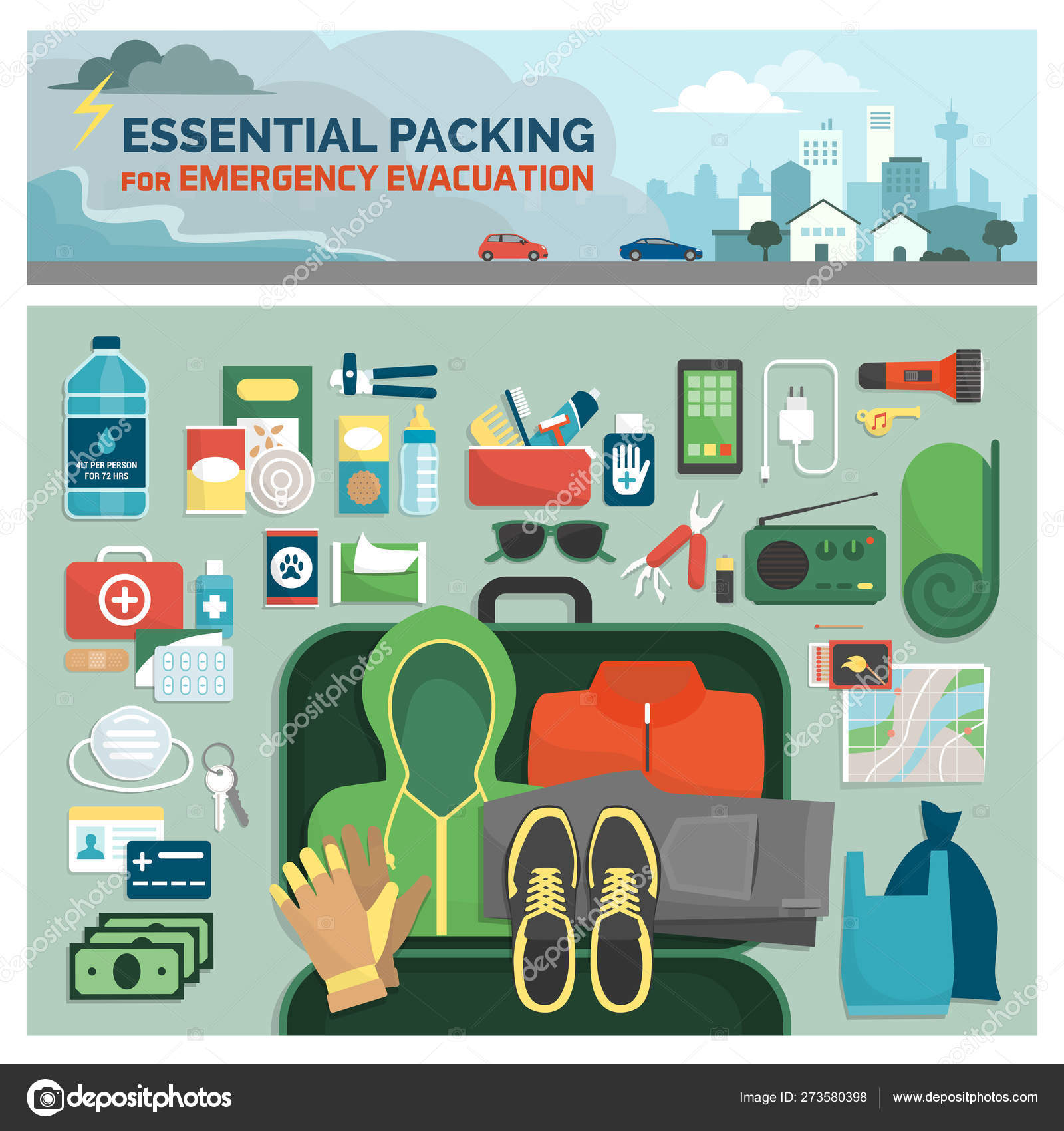 Cartoon Emergency Collage Kit Premium Vector | Doctor With Sthetoscope