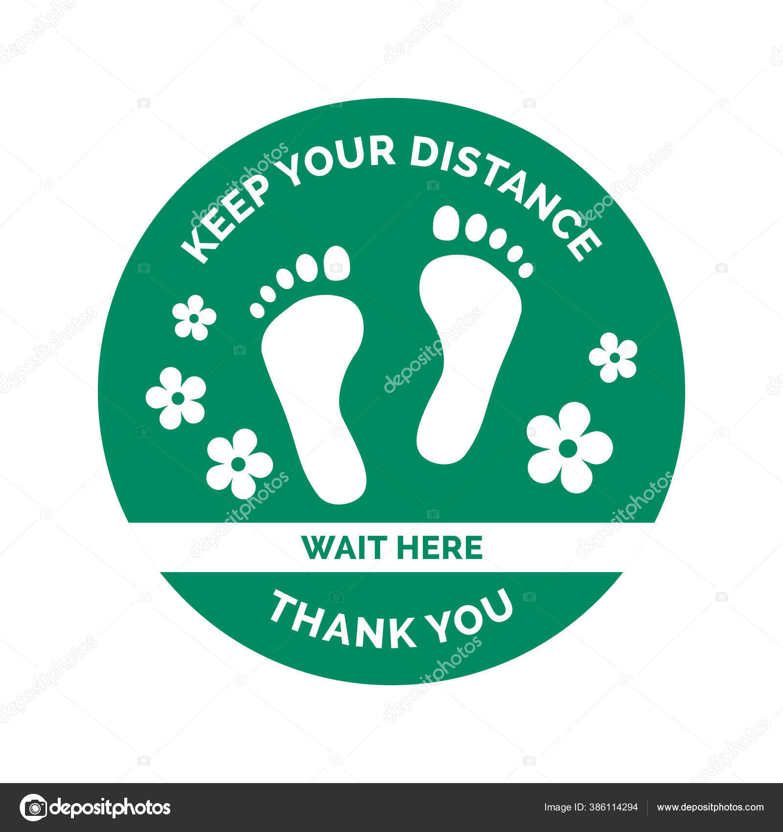 Social Distancing Coronavirus Covid Prevention Floor Sticker Sign ...