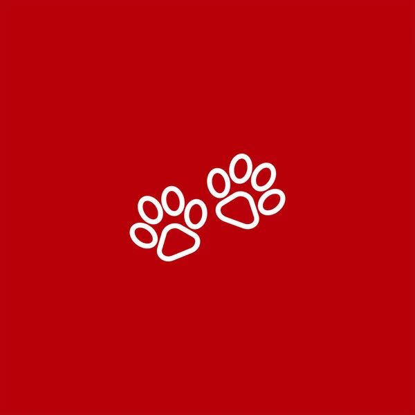 Red Paw Print Logo