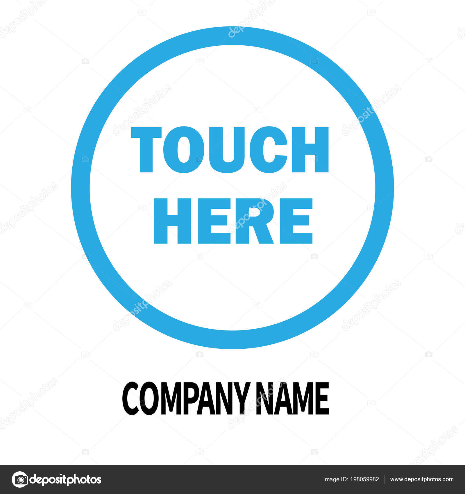Icon: touch here | Touch Here Company Logo Design Template Business ...