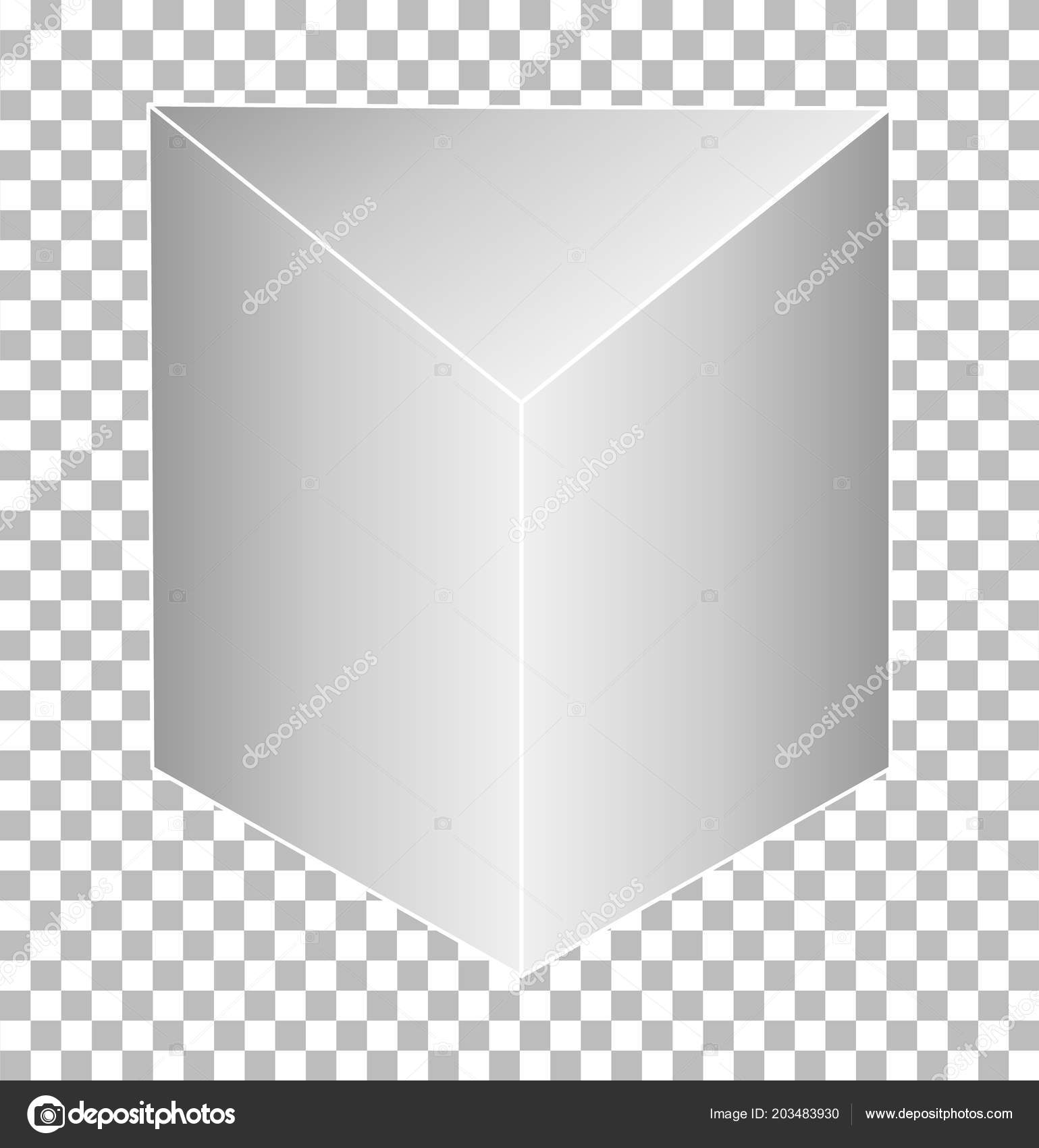 White triangular prism isolated on transparent background. trian Stock ...
