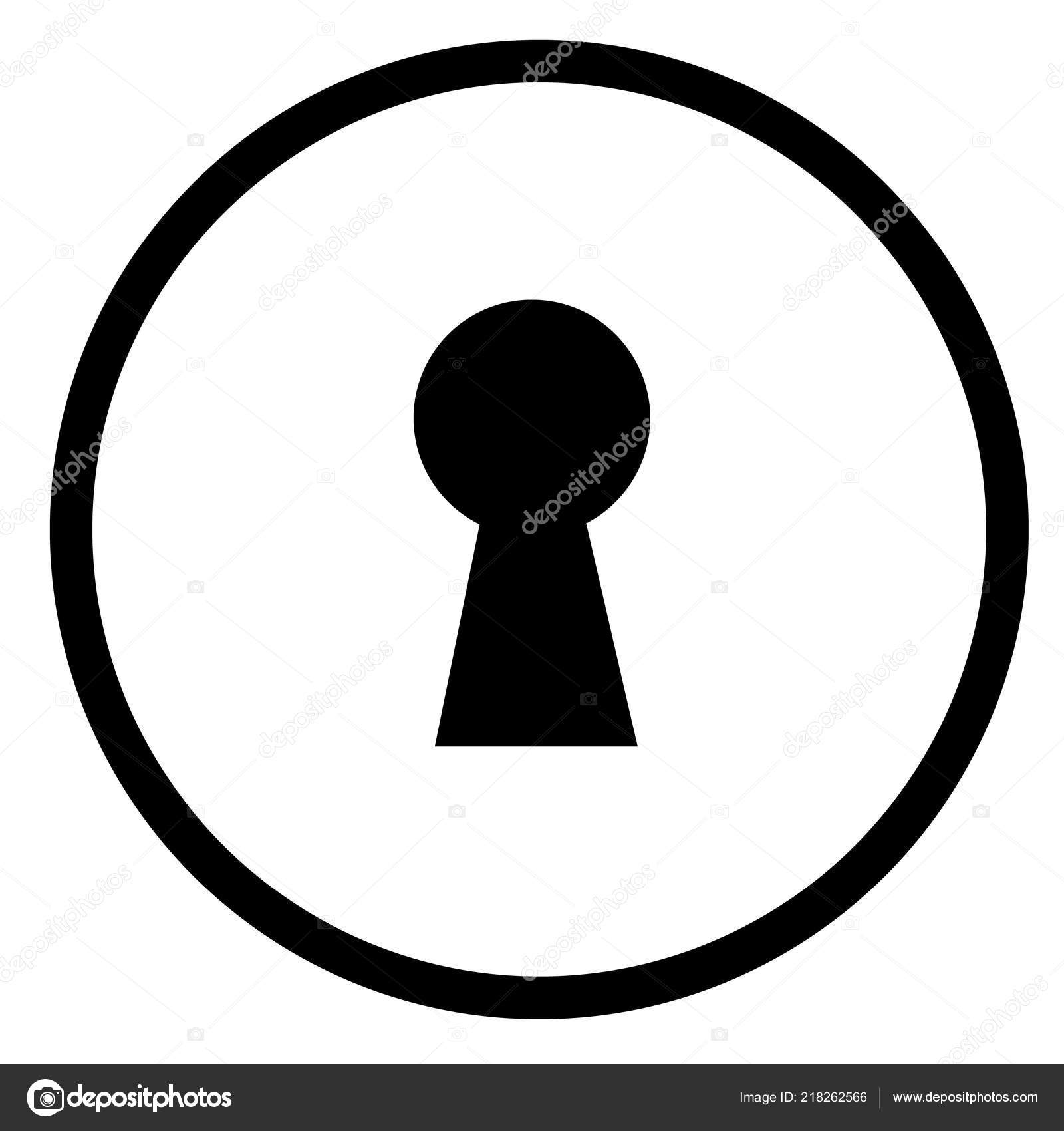 Keyhole Icon White Background Flat Style Sign Design Vector Keyhole ...