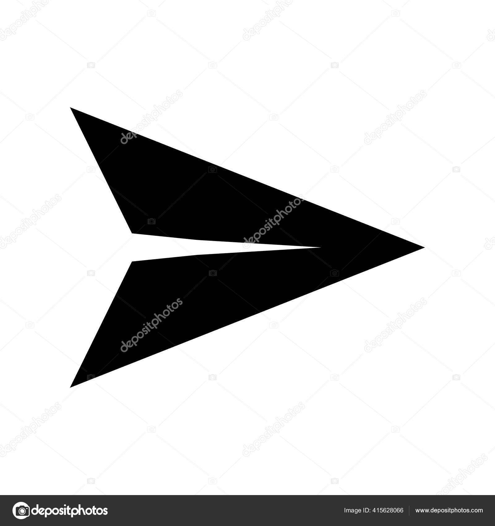 Send Message Icon White Background Flat Style Paper Plane Sign Stock ...