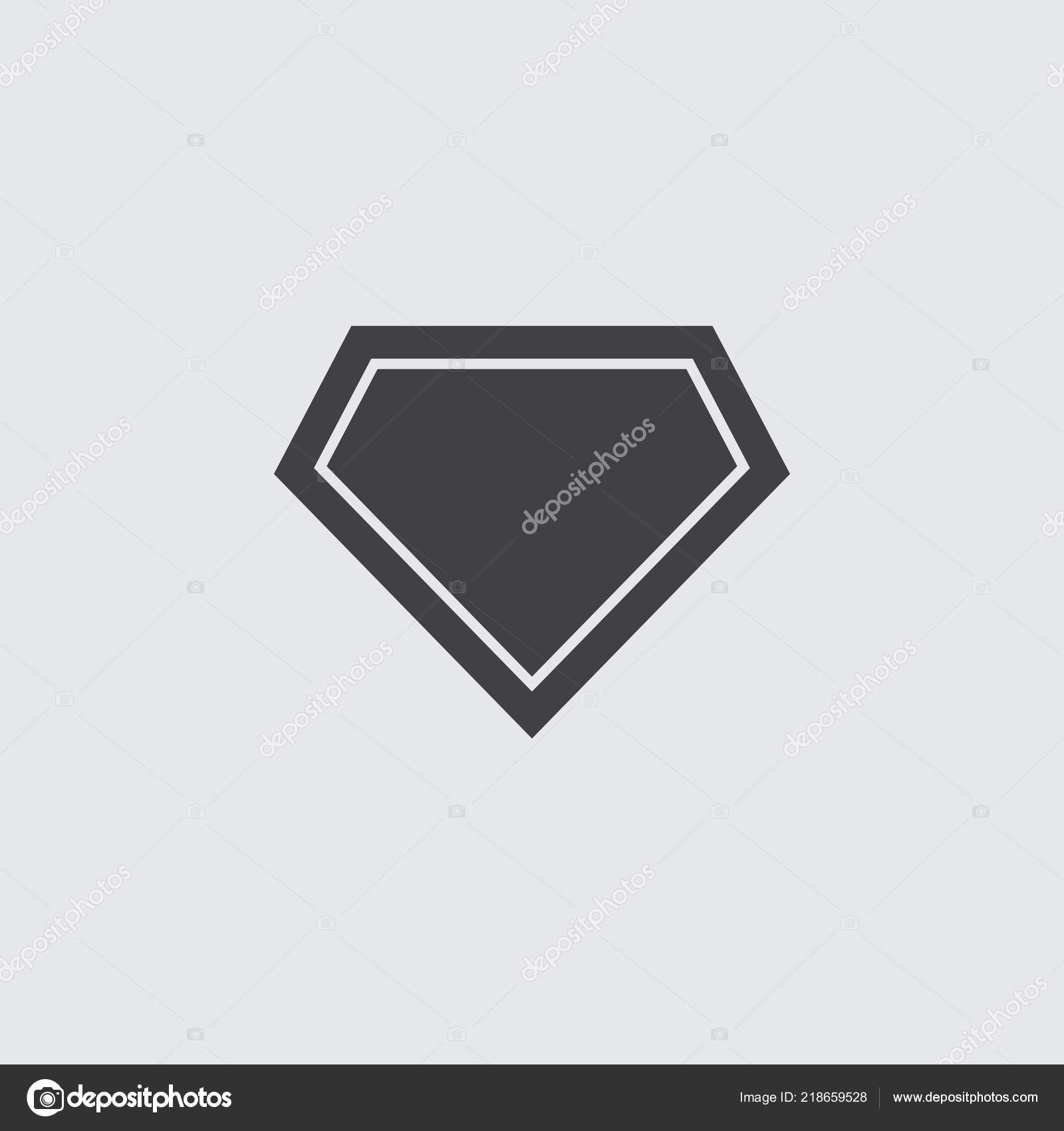 Superhero Logo Icon Black Gray Background Vector Illustration Stock ...