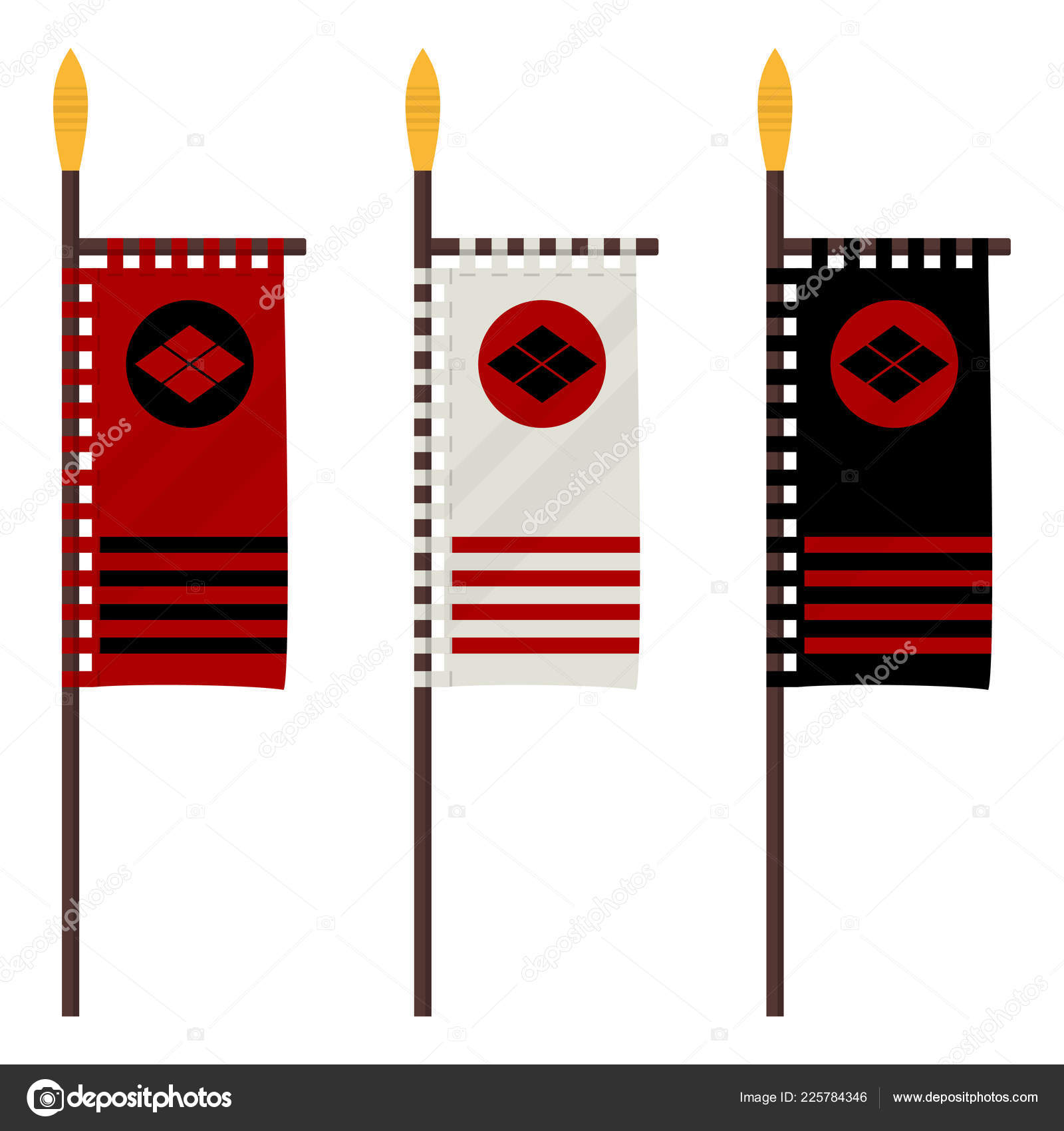 Samurai Flag Vector
