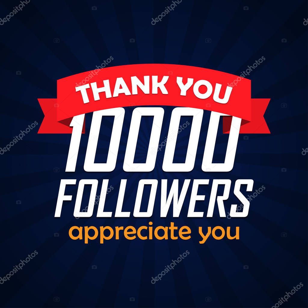 Gracias seguidores fondo de felicitaci n. Ilustraci n vectorial 2024