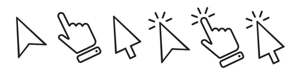 Pointers mouse cursors vector computer clicking icons. White cur Stock Vector Image by ...