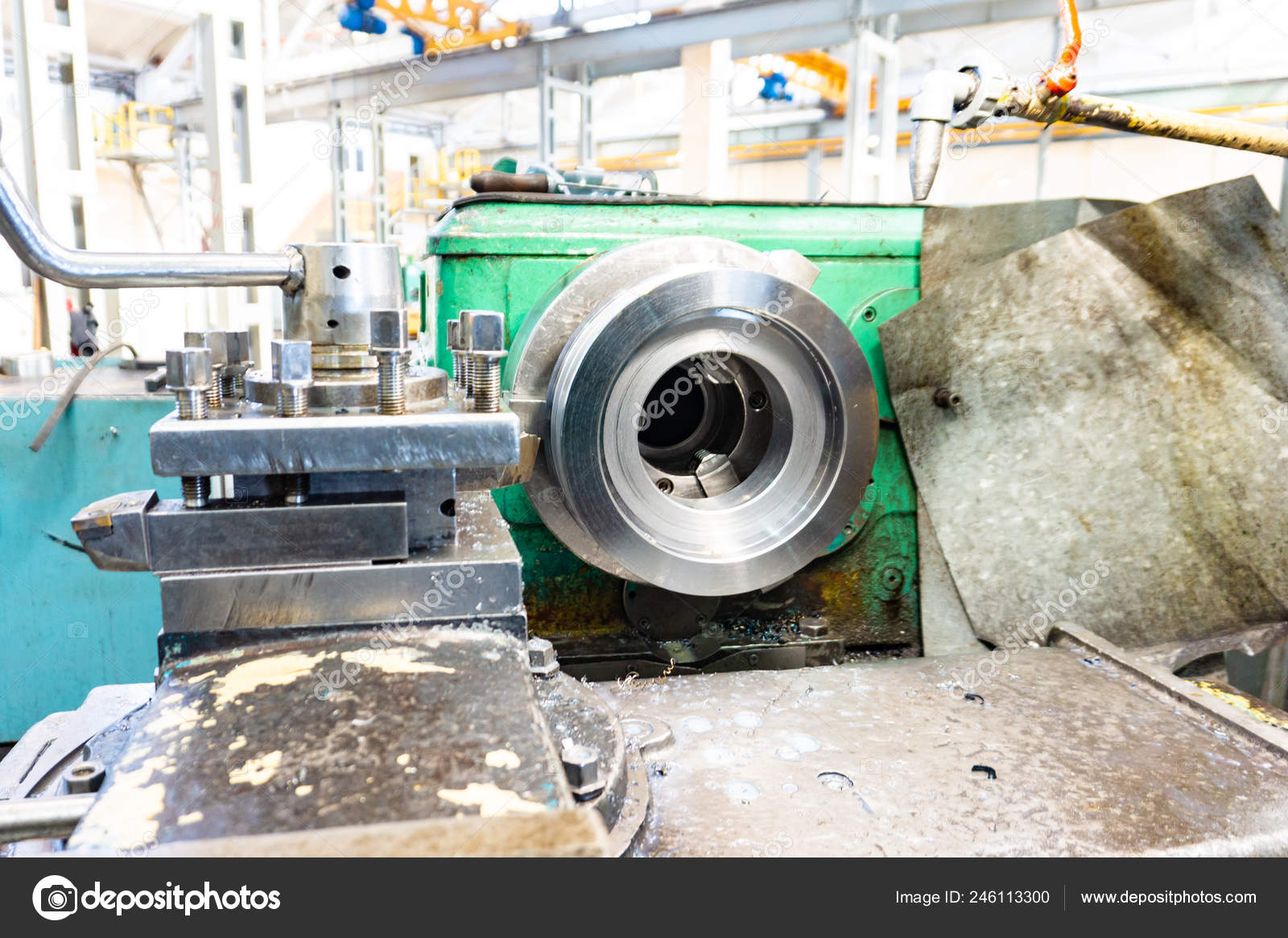 Processing Metal Machine Turning Work Production — Stock Photo © andov ...