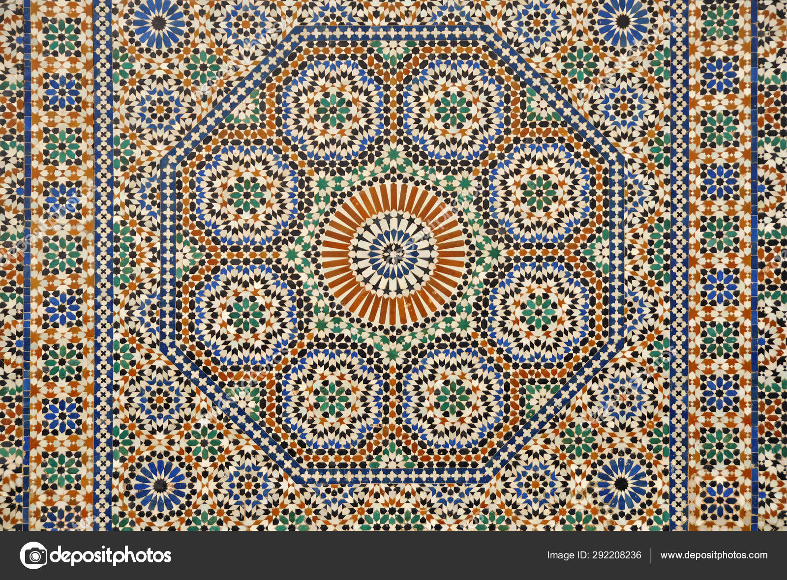 Traditional Moroccan Pattern Facade House Meknes Morocco — Stock Photo ...