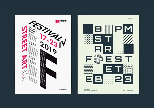 Flyer Layout with Disjointed text Typography. Vector illustration ...