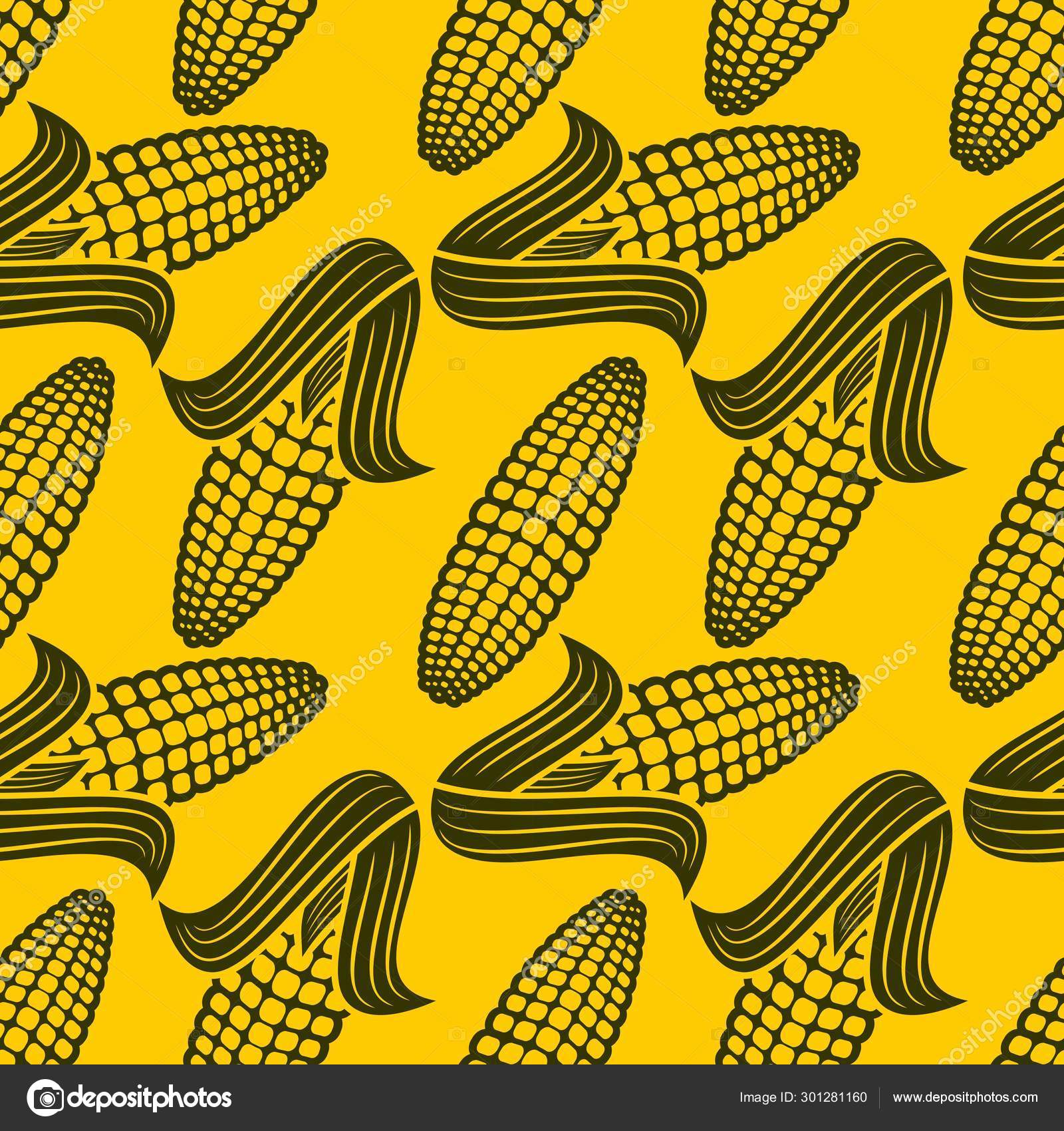 Seamless pattern with corn. Vector illustration Stock Vector by ©zfmbek ...