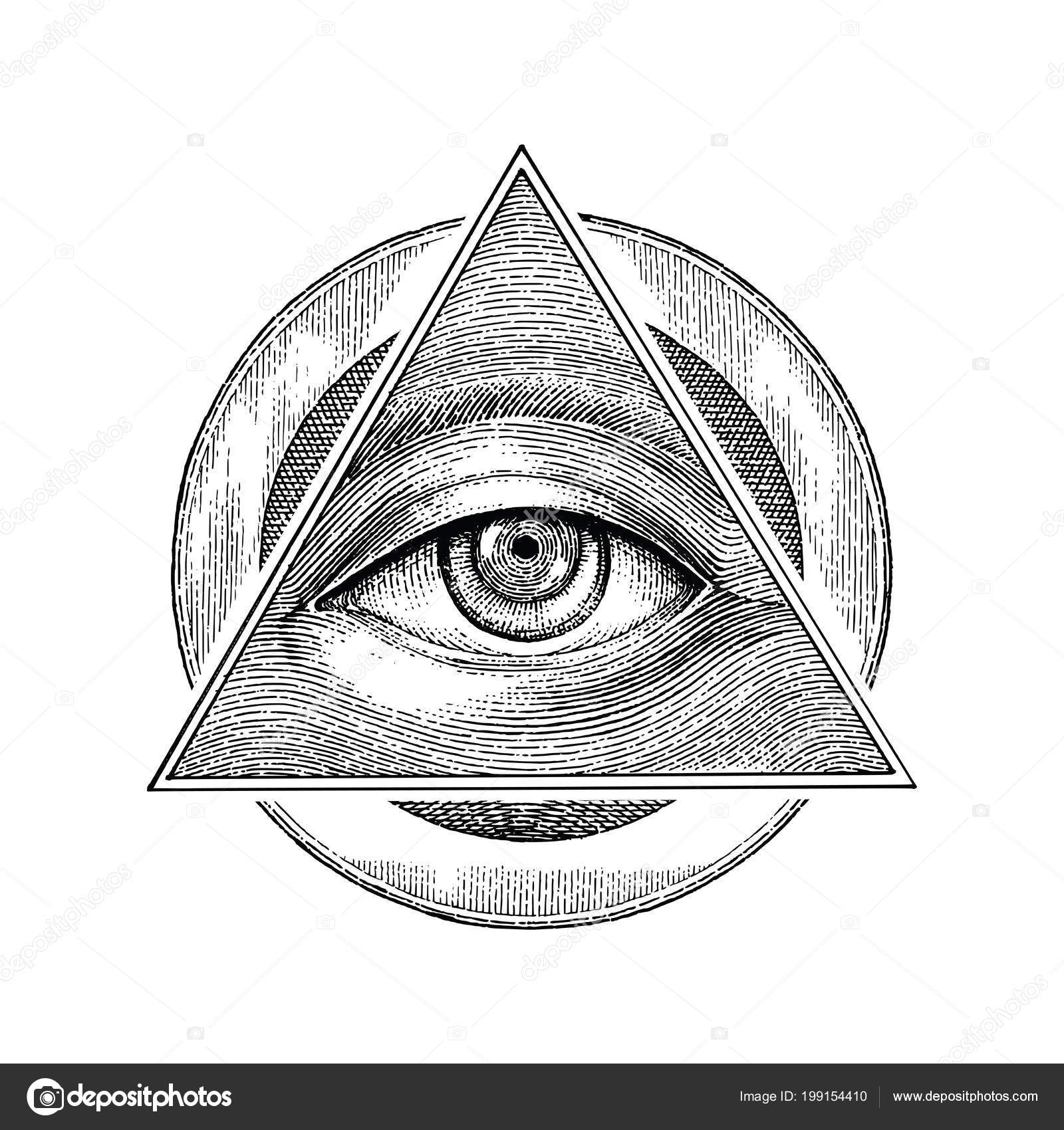 Illuminati Pyramid Drawing