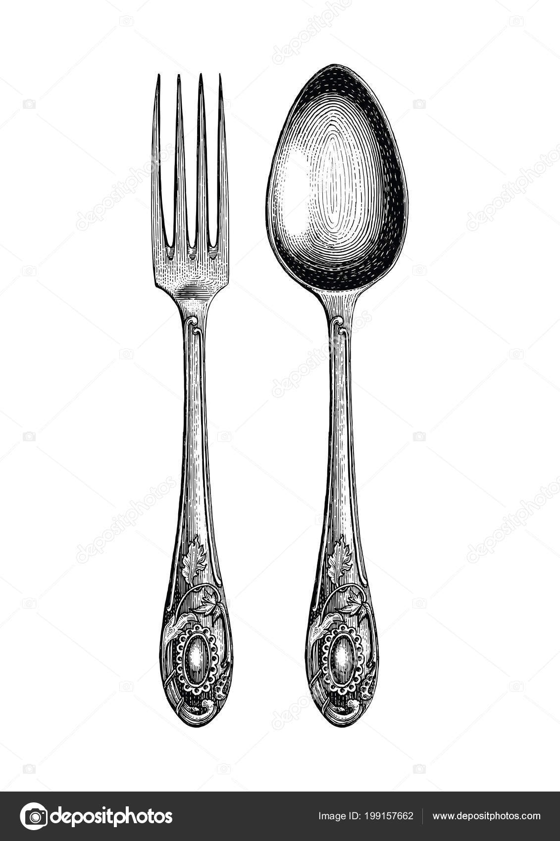 Fancy Fork Drawing