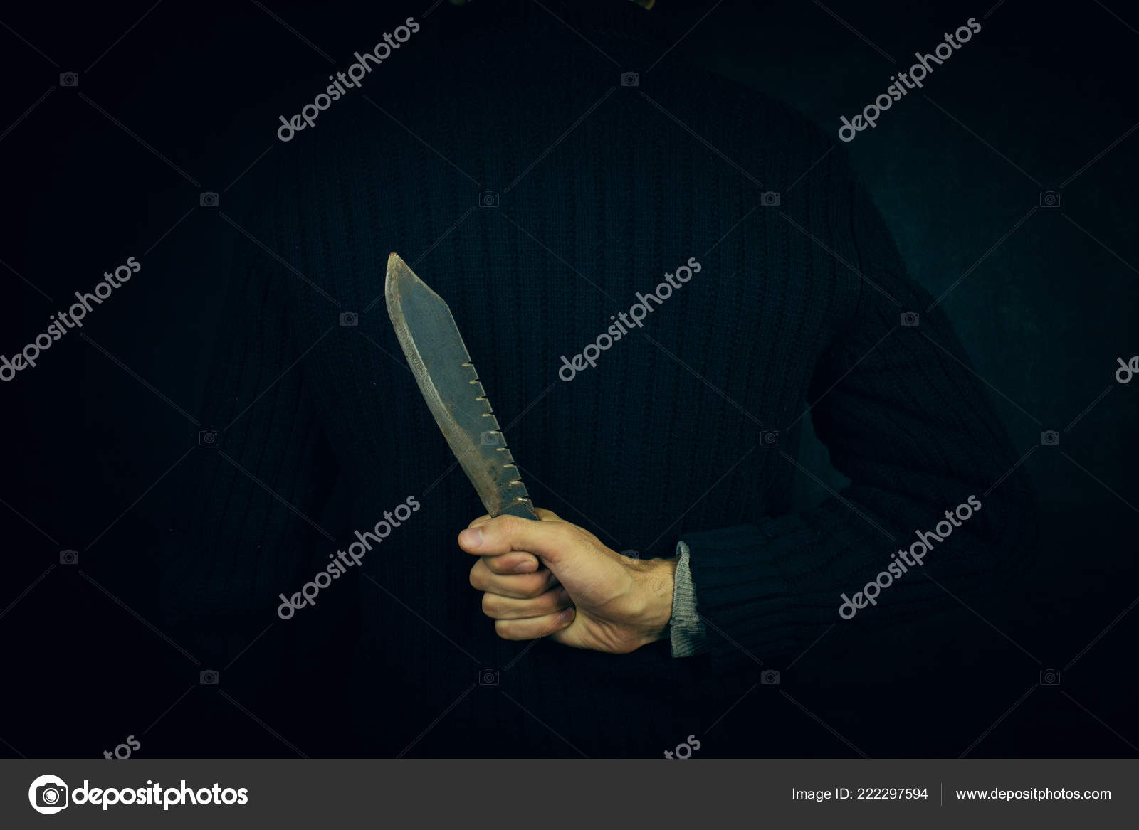 Man Hands Holding Big Knife Stock Photo by ©sasun.buxdaryan@mail.ru ...