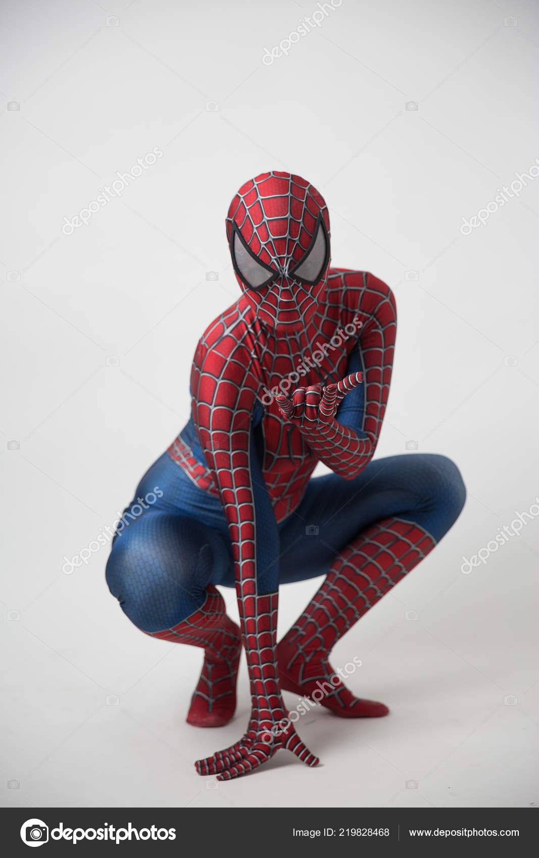 Ayuttaya, Thailand - 19 August 2018 : Spider-Man model sit down ...