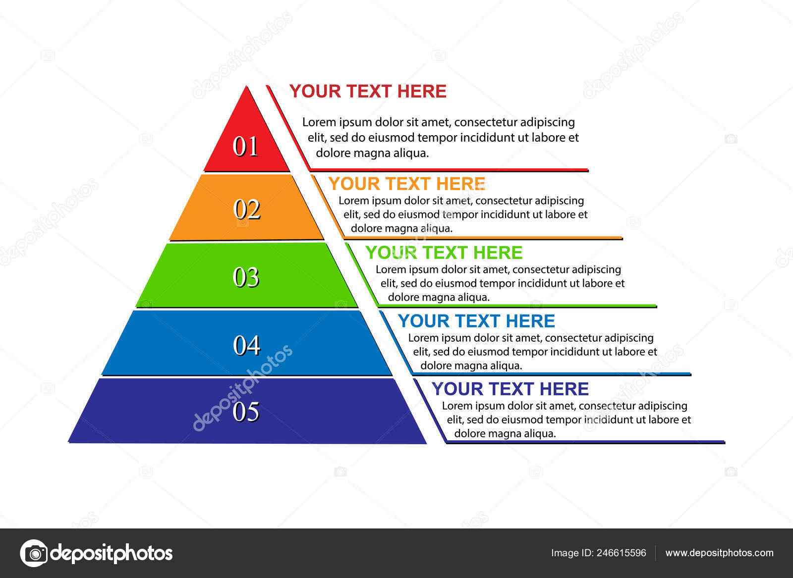 Business Infographics Pyramid Presentations Applications Web Sites Flat ...