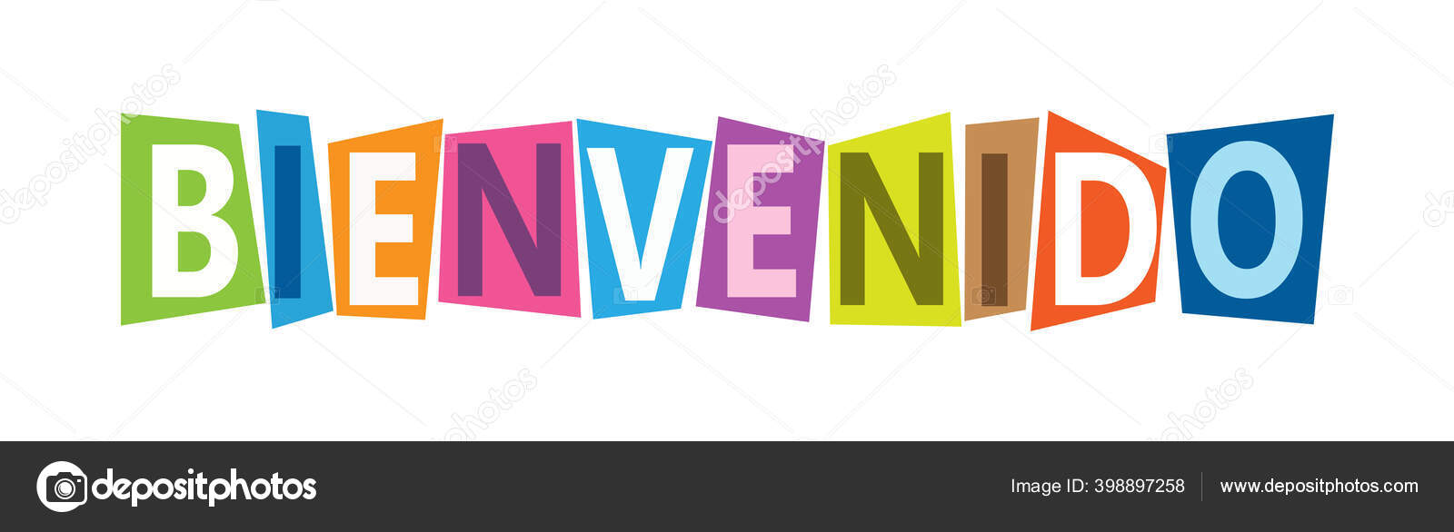 Lengua Española Plantilla Vectorial Para Banner Bienvenida Señal ...