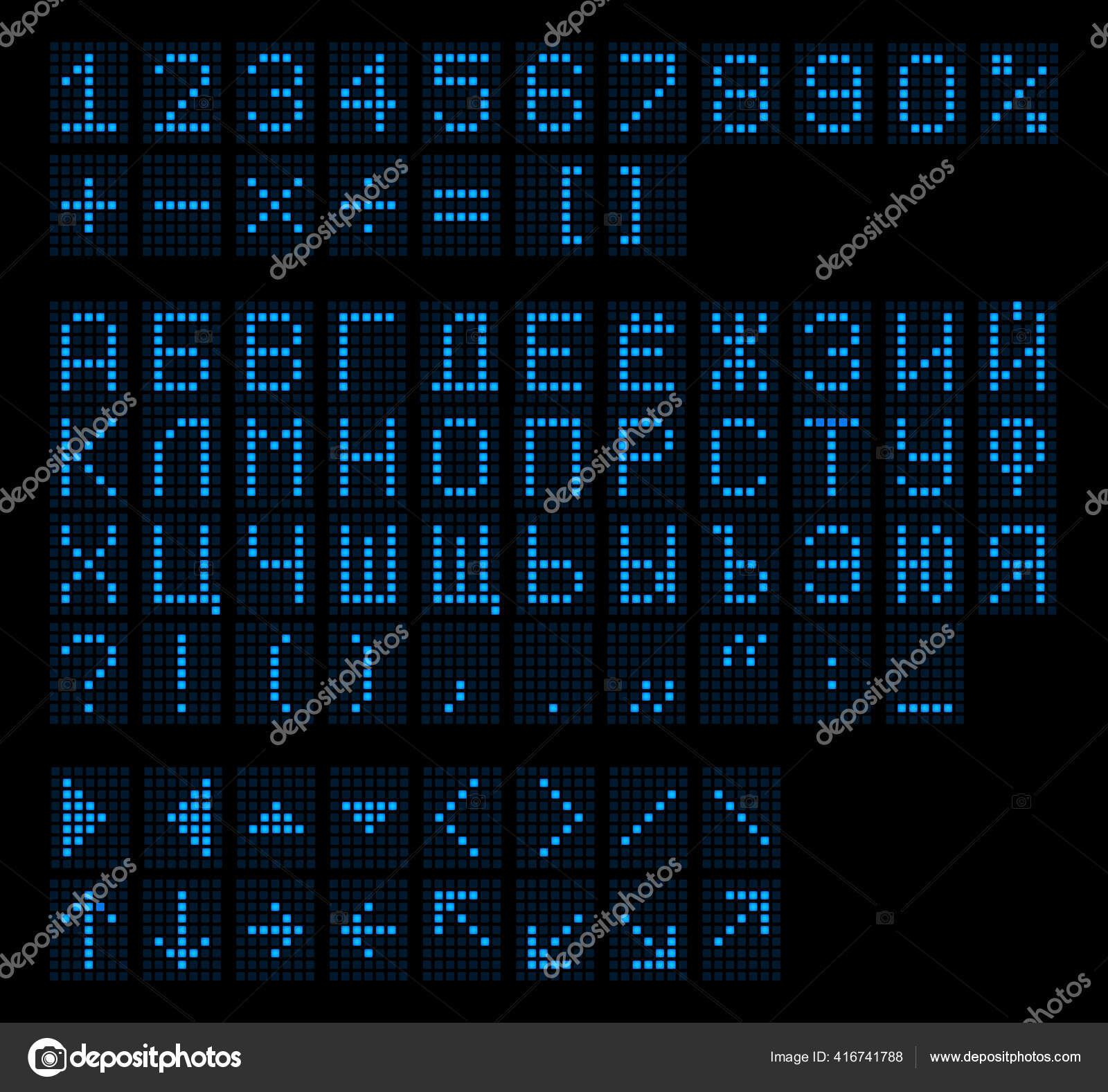 Russian Alphabet Numbers Punctuation Spelling Marks Form Electronic ...