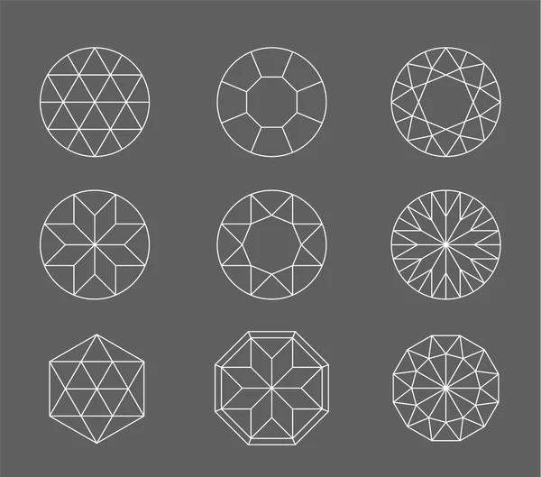 Set of diamond design elements — Stock Vector © VectorStory #75019125