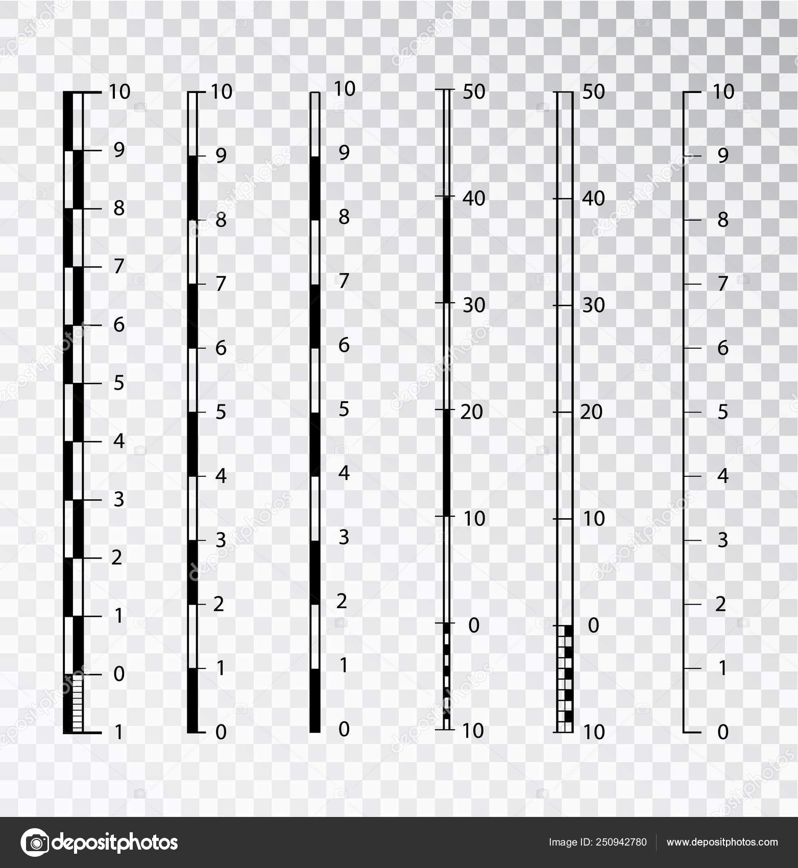 Vector map scales graphics for measuring distances . set of metric ...
