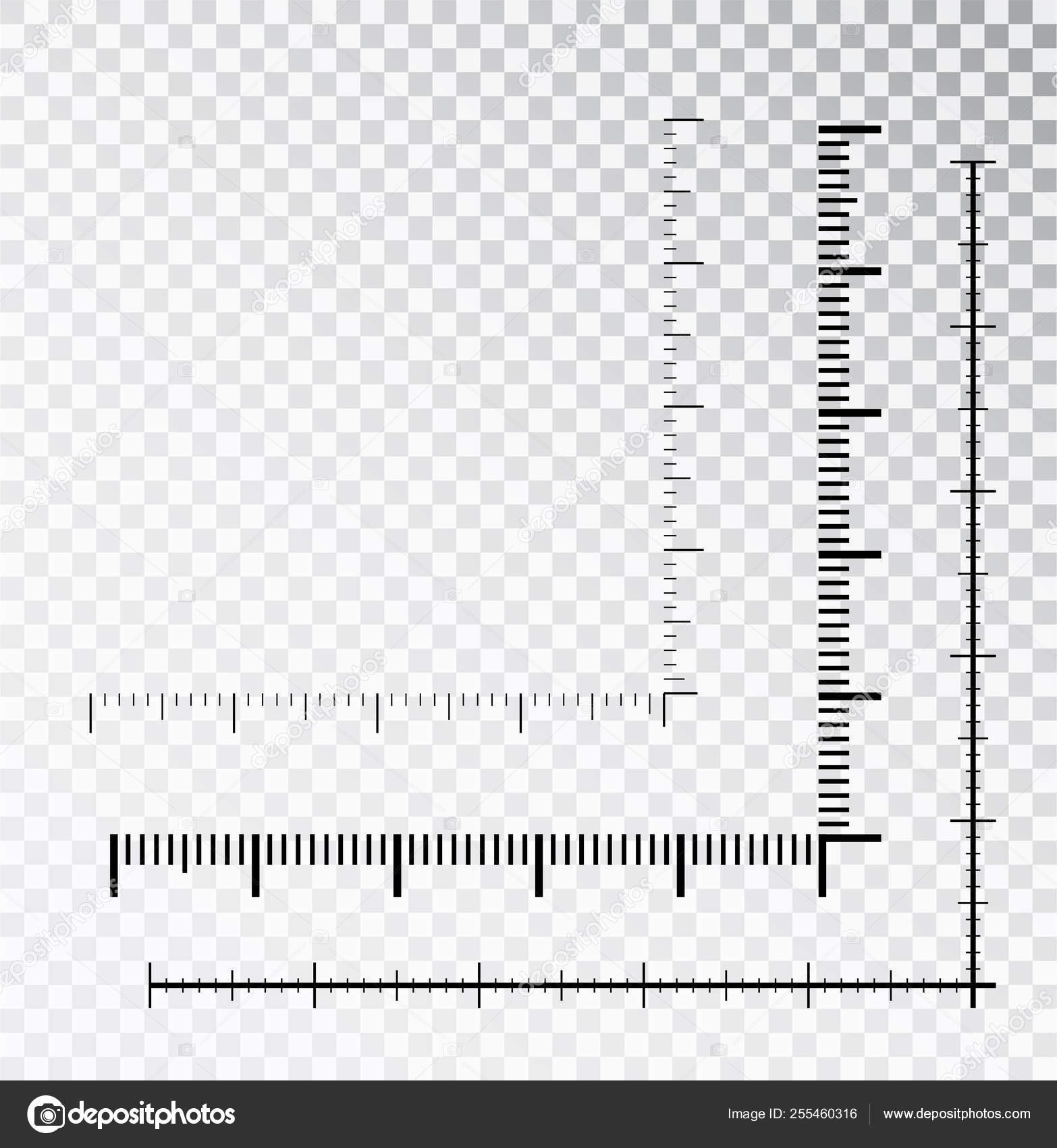 Grafico De Medicao De Regua Vetor De Régua De Canto. Balanças De