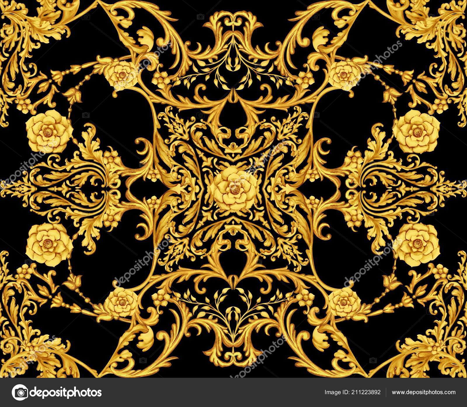 Golden Baroque Decorative Composition Stock Photo by ©rytova.maria ...