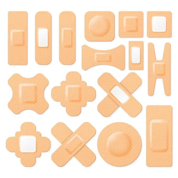 Adhesive Plaster Strips Set Transparent Background Stock Vector Image ...