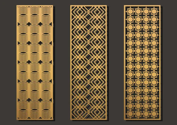 Laser Cut Template Panels Set Die Cut Geometric Pattern Rectangle Stock ...