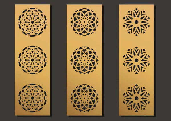 Laser Cut Template Panels Set Die Cut Geometric Pattern Rectangle Stock ...