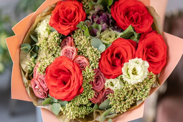 Red flowers bouquet Stock Photos, Royalty Free Red flowers bouquet ...