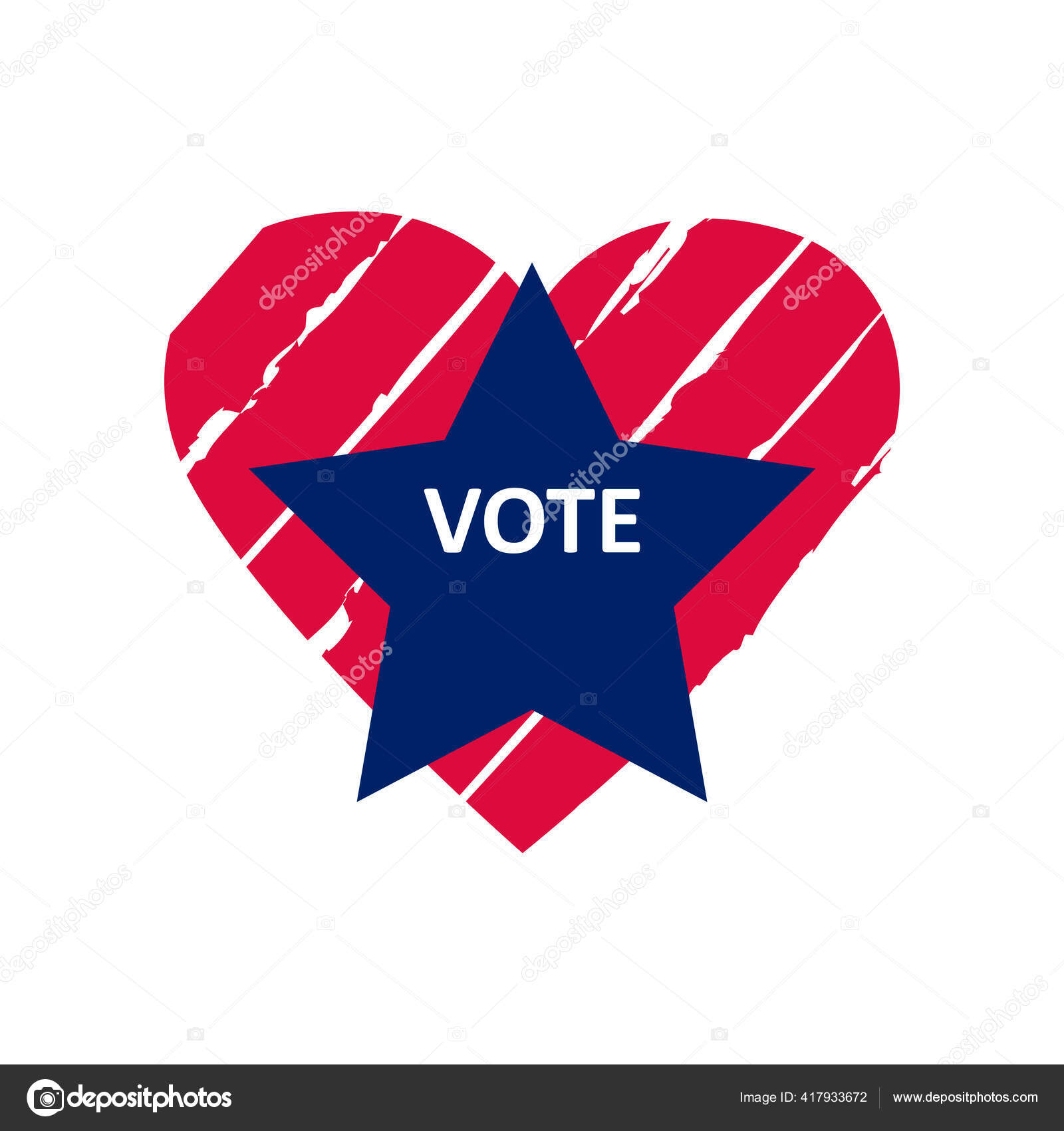 Vote Usa Presidential Election Concept Vector Illustration Isolated ...