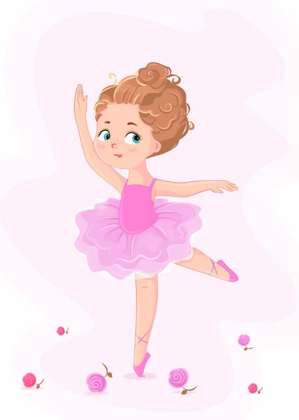 Vector Cute Little Ballerina Dancing — Stock Vector © marlenes9 #161454262