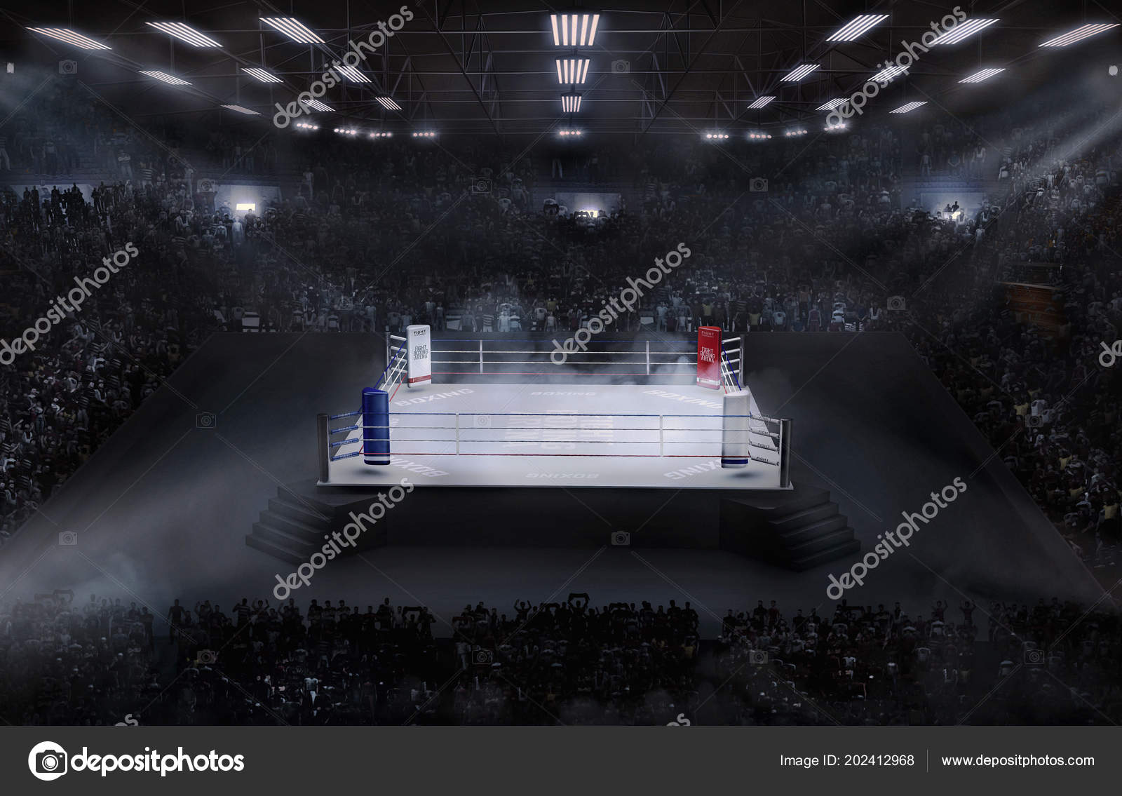 Boxing arena with stadium light — Stock Photo © masisyan #202412968