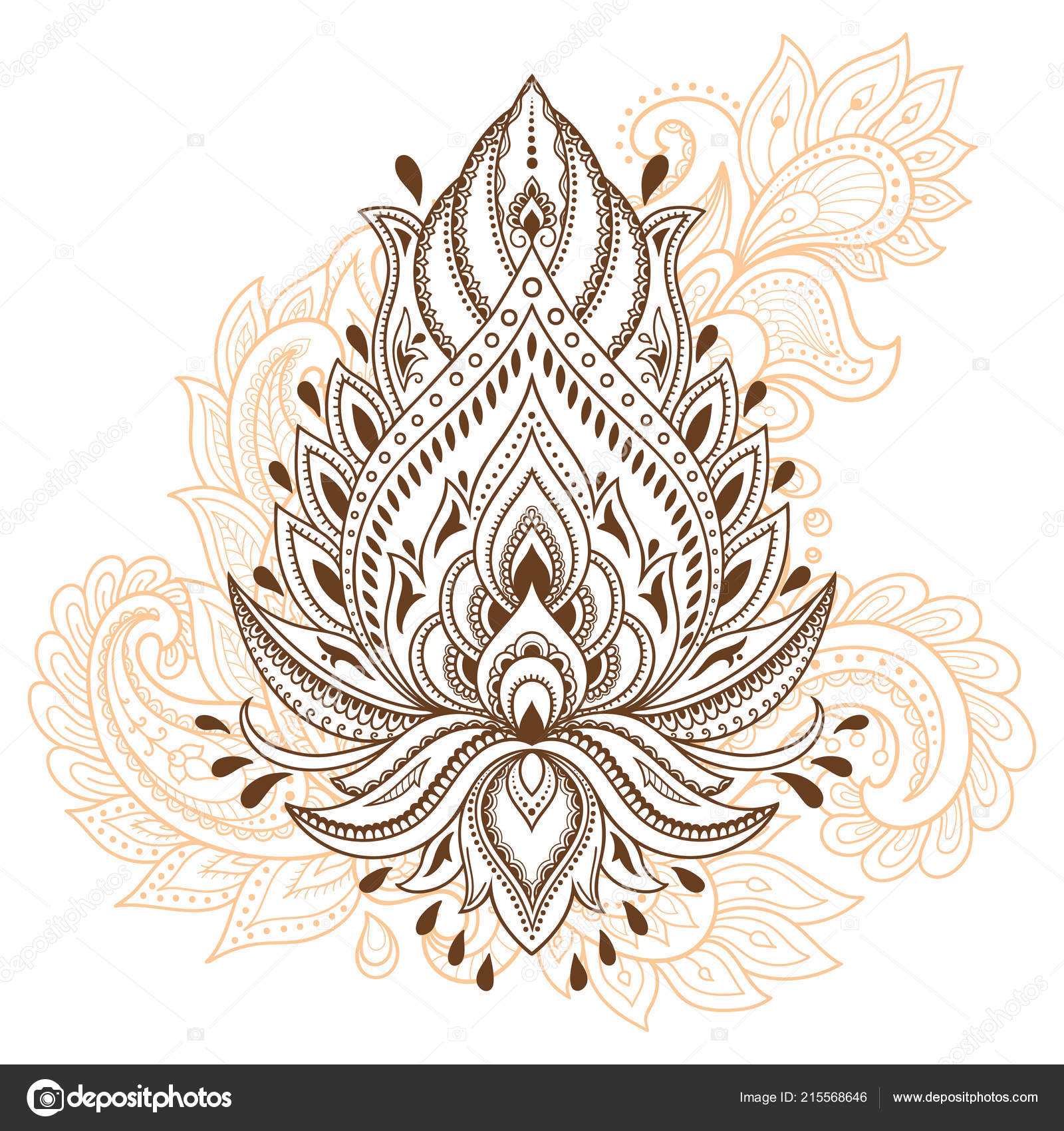 Indian Lotus Flower Tattoo Lotus Flower Pattern For Henna Drawing And