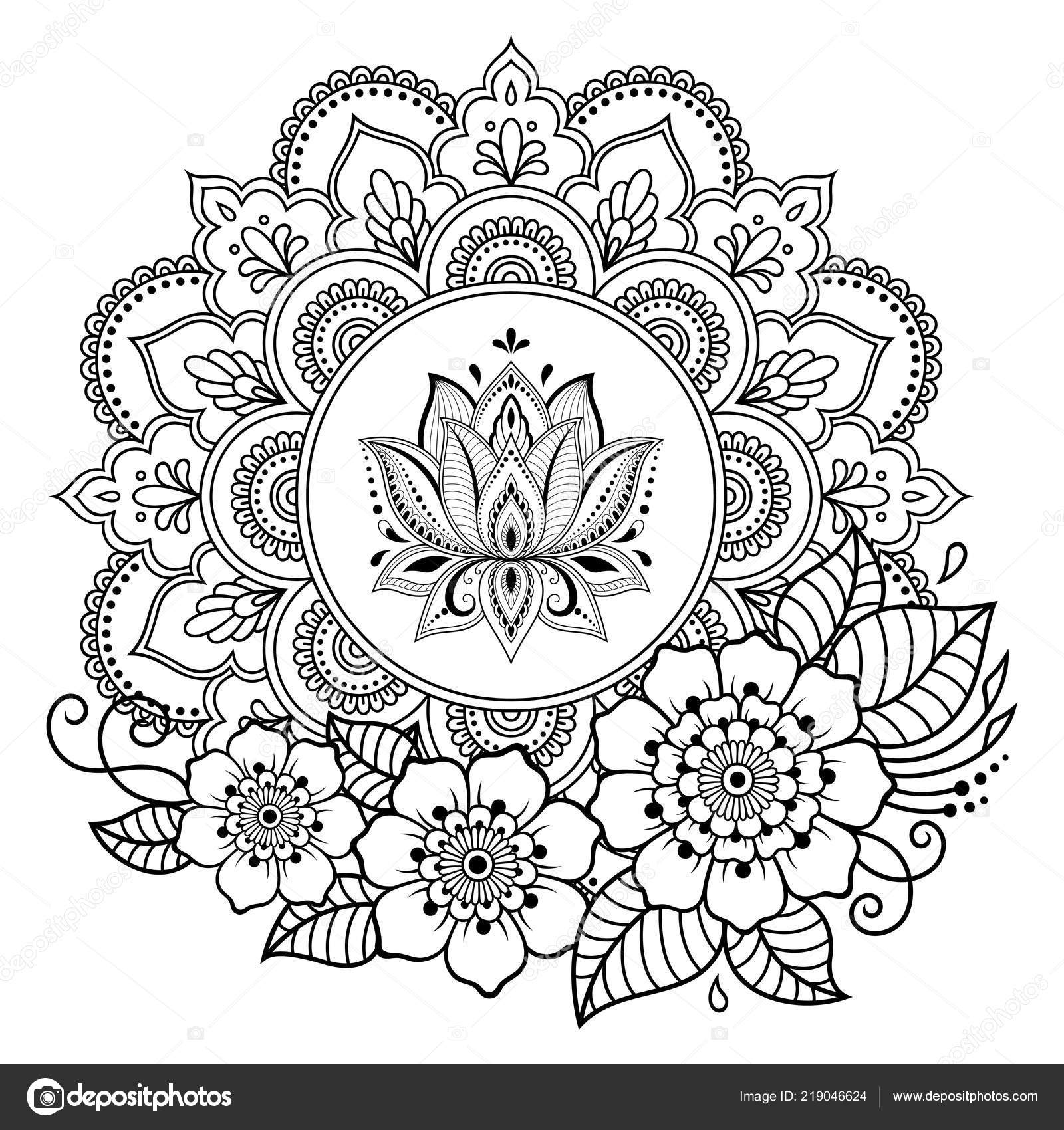 Lotus Mandala Coloring Pages