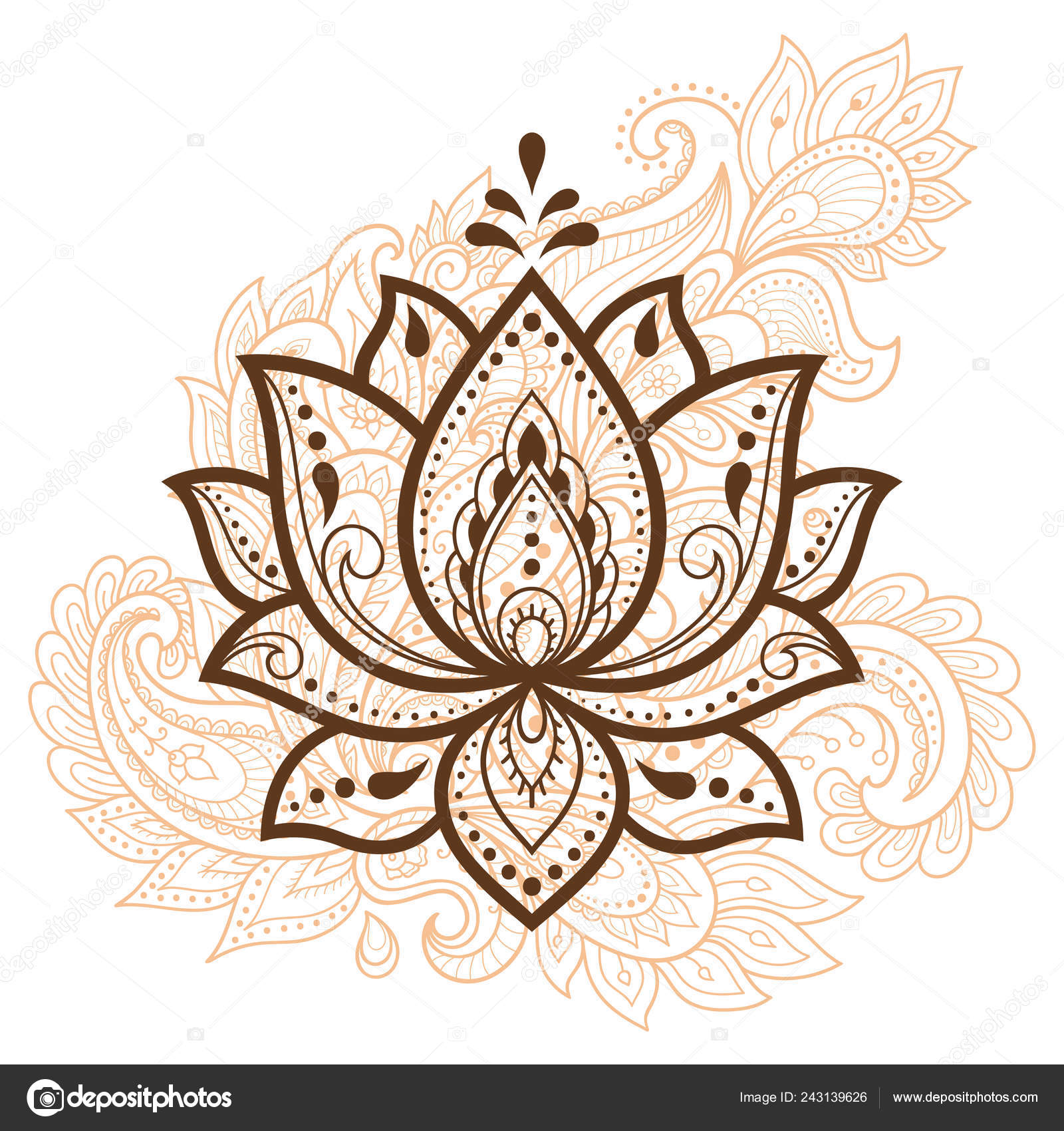 Simple Henna Lotus Flower