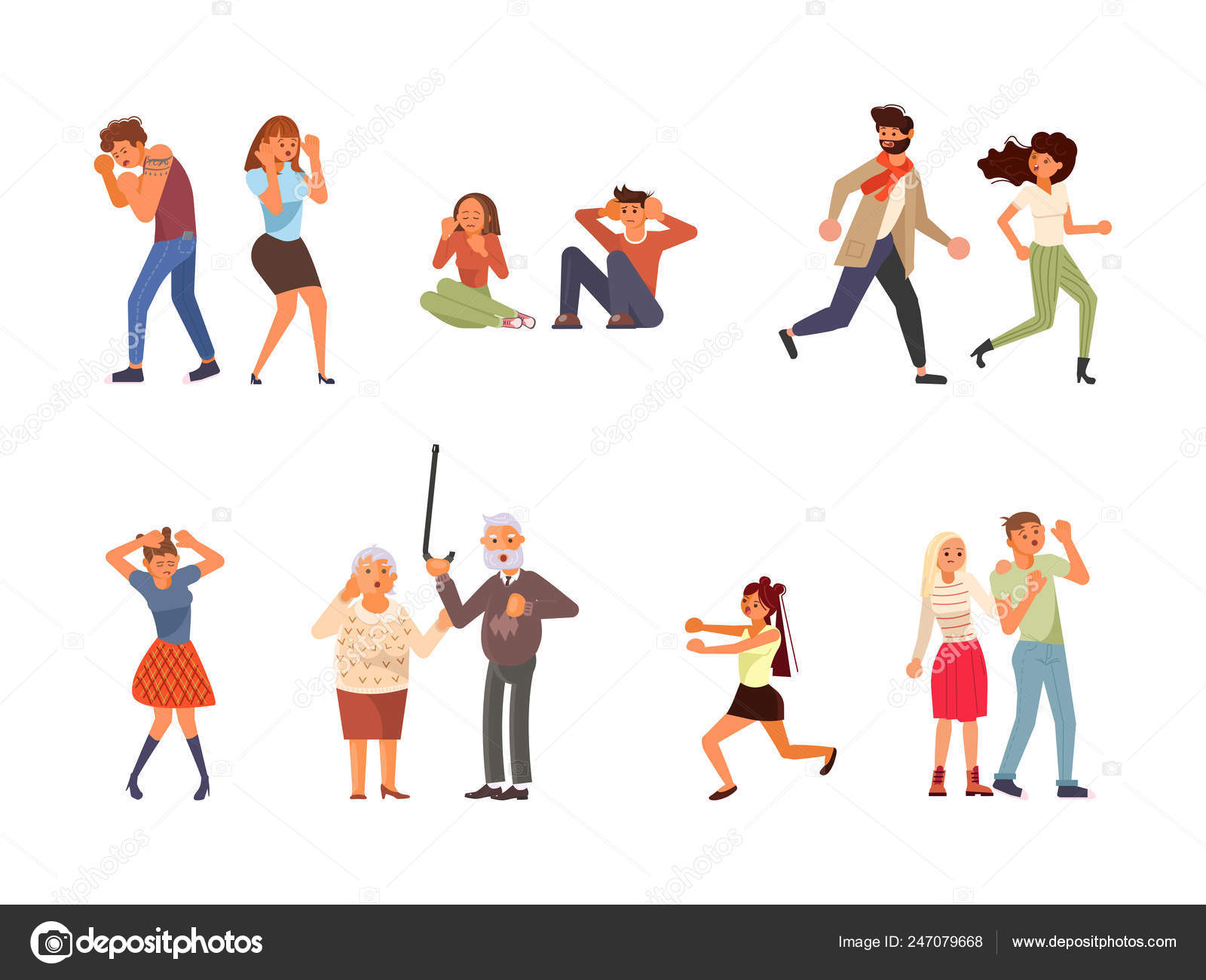 Personas Corriendo Asustadas