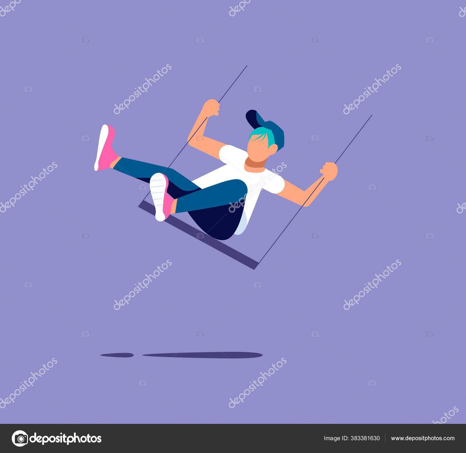 Young man riding a swing Stock Vector Image by ©tatianastulbo.gmail.com ...