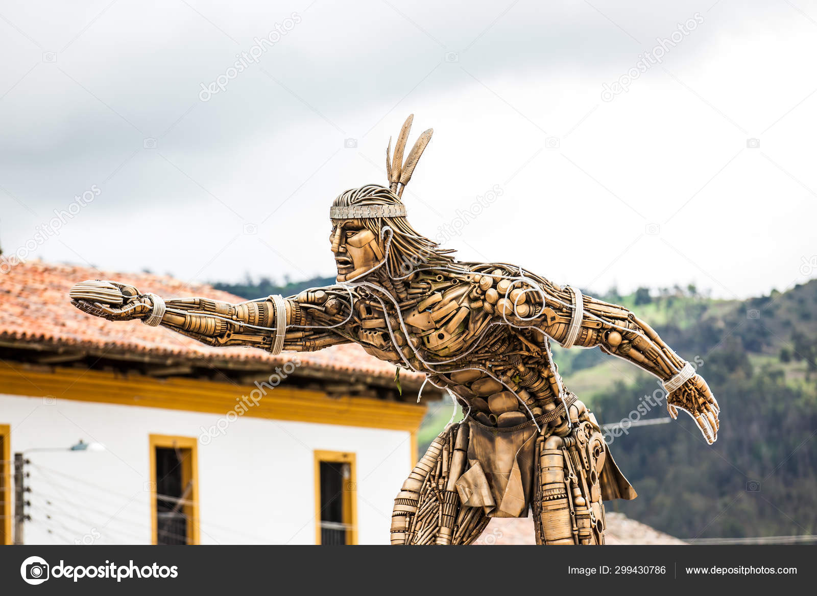 Monument to Chaquen the god of sports and fertility in the religion of ...