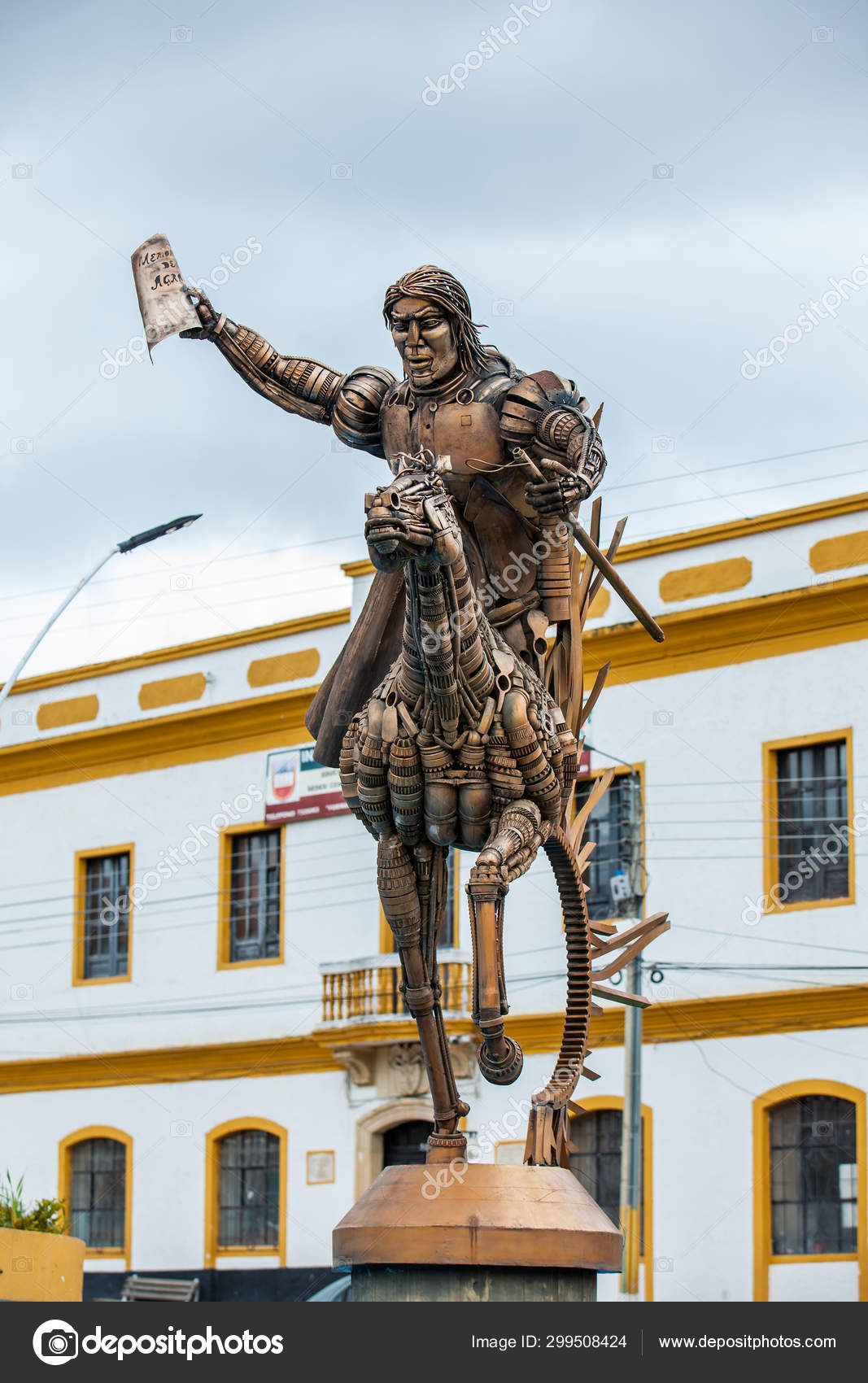 Monument honouring the indigenous Muisca at the central square of ...